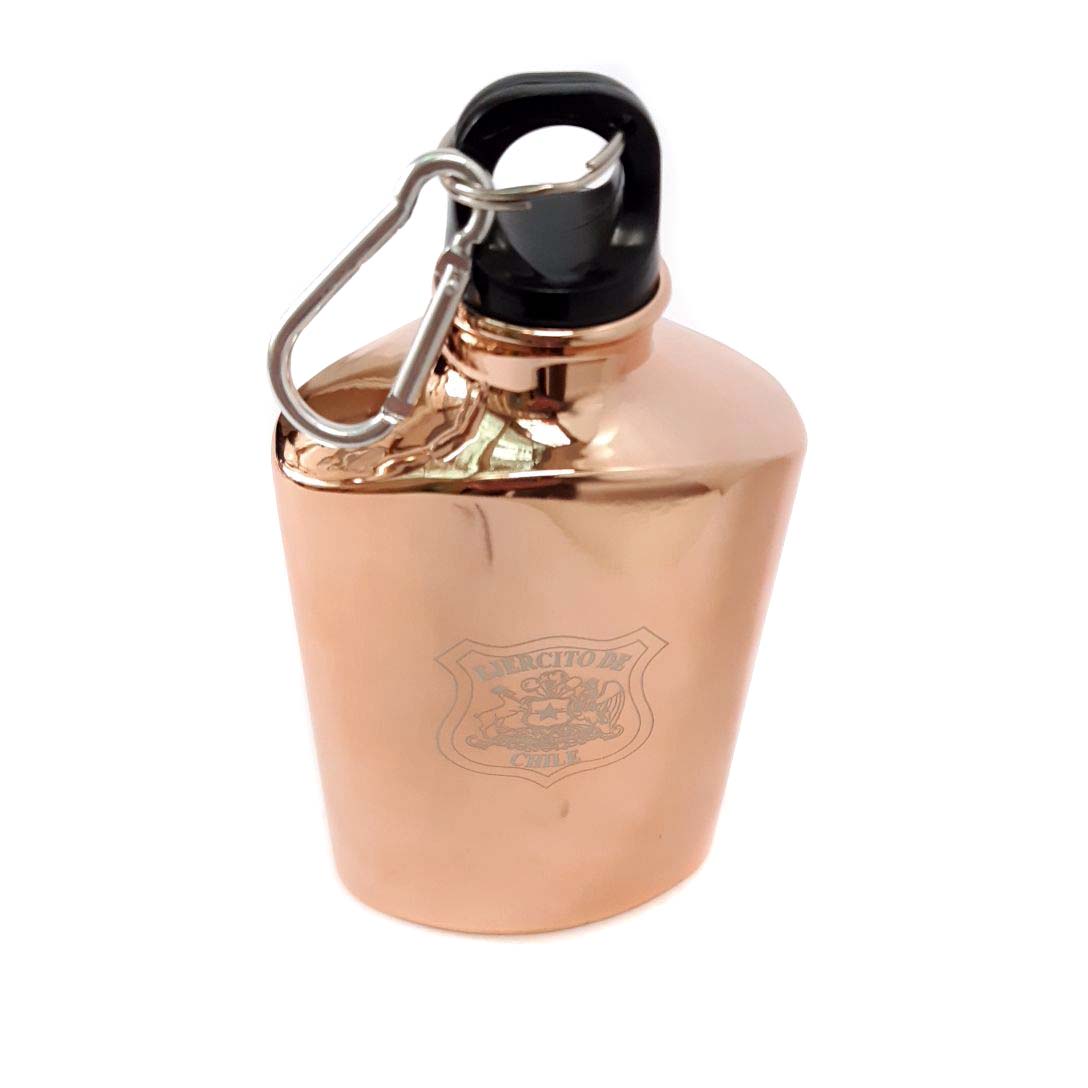 Botella de agua cobrizada con logo grabado | Nautigift